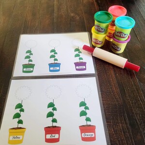 Color Matching Play Dough Mats Printable Preschool Activities Fine ...