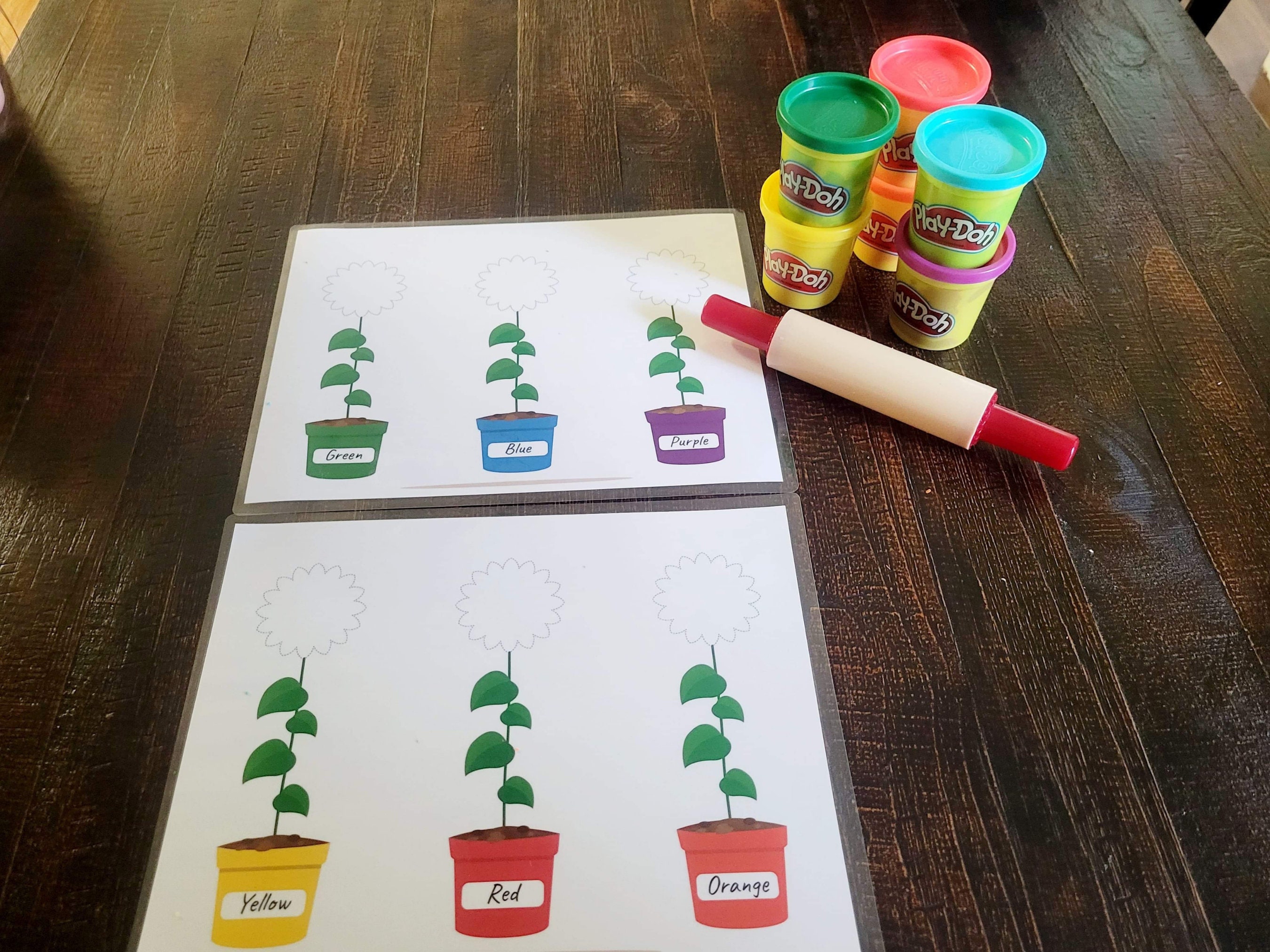 Color Matching Play Dough Mats Printable Preschool Activities | Etsy