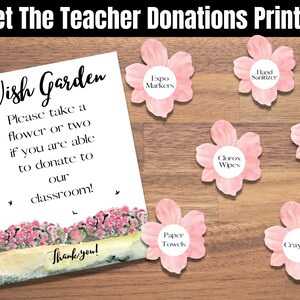 Meet the Teacher Wish Garden Printable: Classroom Donations (PDF) - Etsy