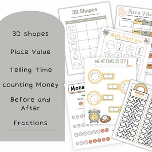 First Grade Morning Menu Bundle, First Grade Printable Worksheets ...