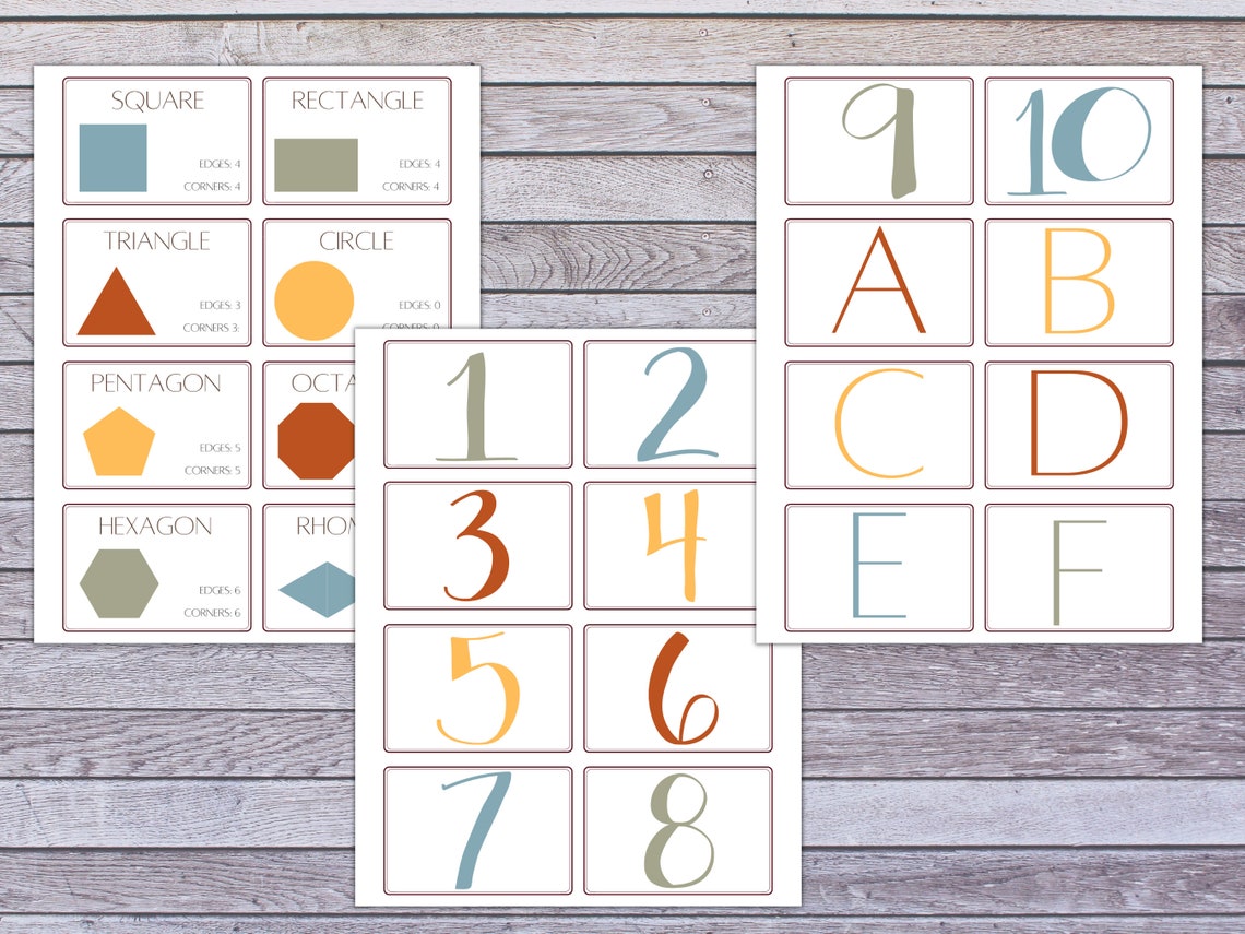 Preschool Flashcards Quiet Toddler Activity Toddler Games - Etsy