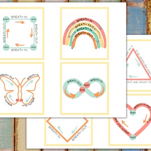 Mindfulness Breathing Exercises Activities for Kids, Breathing Cards ...