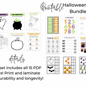 Halloween Toddler/preschool Learning Bundle, Halloween Printable ...