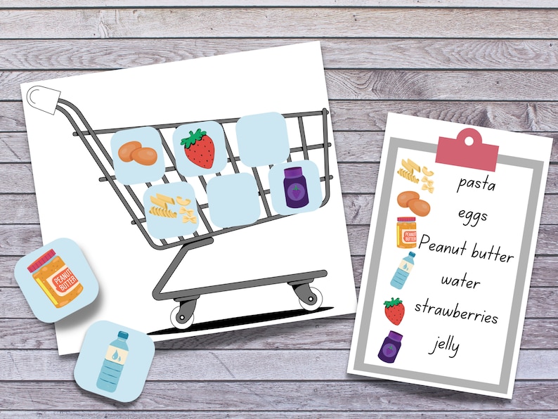 Shopping List Grocery Game| Grocery Store Pretend Play| Homeschool ...