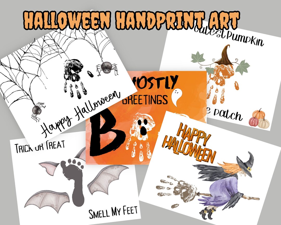 Halloween Handprint Art Printable: Toddler Crafts (digital Download) - Etsy