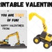 Construction Valentines Day Card Digital Valentines for Kids Classroom ...
