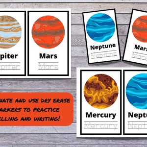 Space and Planet Learning, Planets Matching Activity, Toddler Busy Book ...