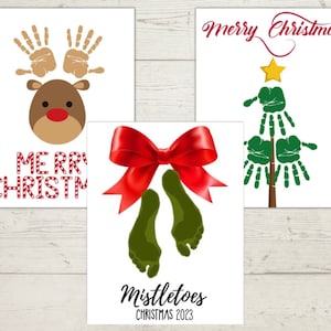 Christmas Hand Print Art Printable, Christmas Toddler Activity, Toddler ...