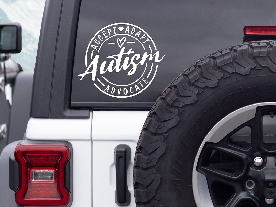 Autism Acceptance Vinyl, Car Window Decal, Autism Awareness Decal ...