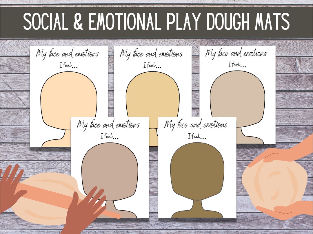 Social Emotional Play-doh Mats, Fine Motor Practice, Social Skills ...