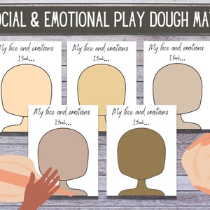 Social Emotional Play-doh Mats, Fine Motor Practice, Social Skills ...