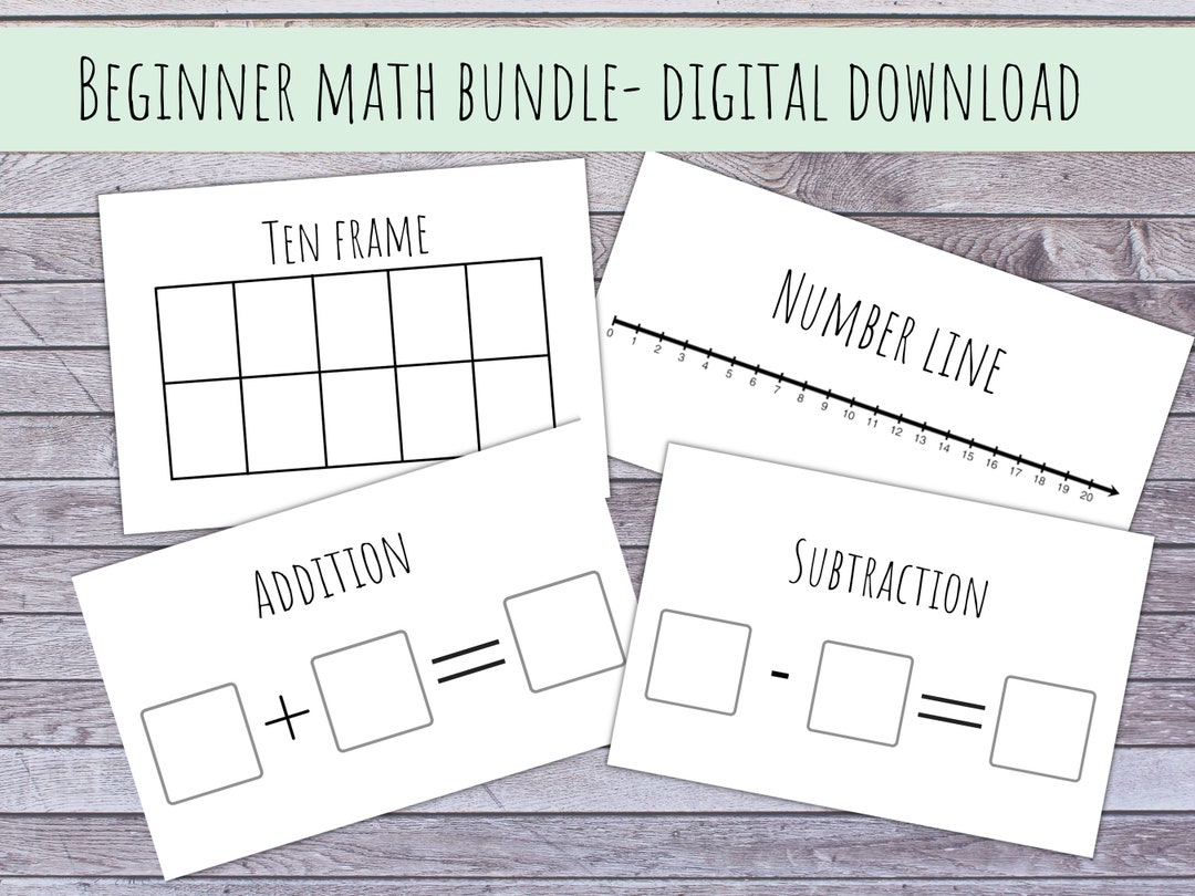 Preschool and Kindergarten Math Digital Download, Math Task Cards ...