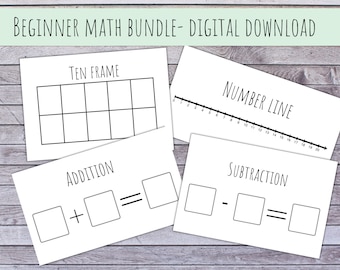 Ten Frame Number Cards - Etsy