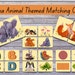 Animal Themed Matching Cards Bundle, Toddler Matching Activity ...