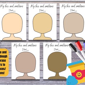 Social Emotional Play-doh Mats, Fine Motor Practice, Social Skills ...