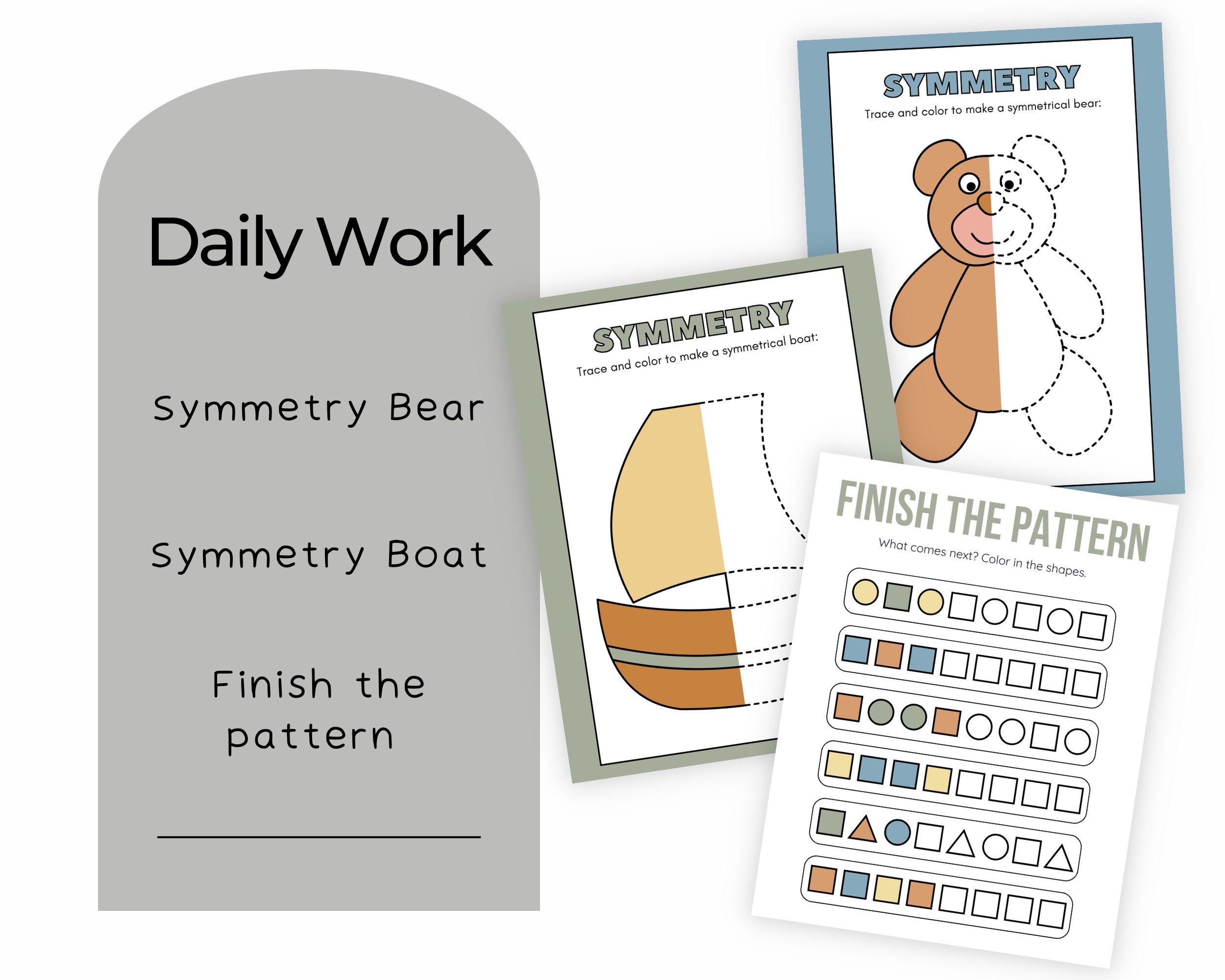 Preschool Morning Menu Bundle, Pre K Printable Worksheets, Kindergarten ...