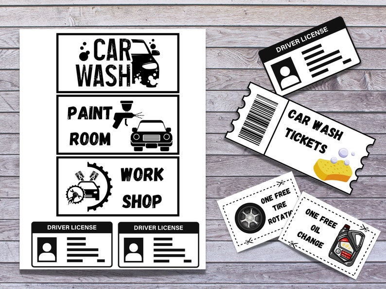 Mechanic and Car Wash Dramatic Play Pretend Play Classroom - Etsy