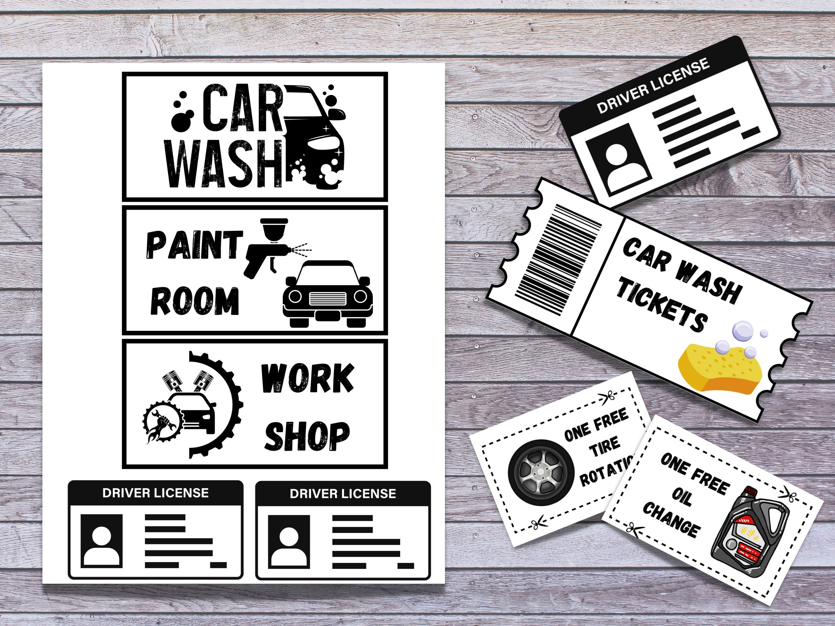 Mechanic and Car Wash Dramatic Play Pretend Play Classroom - Etsy