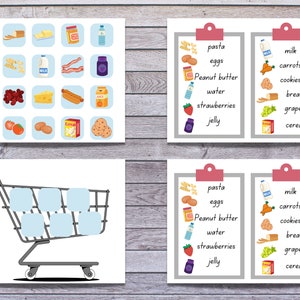 Shopping List Grocery Game| Grocery Store Pretend Play| Homeschool ...