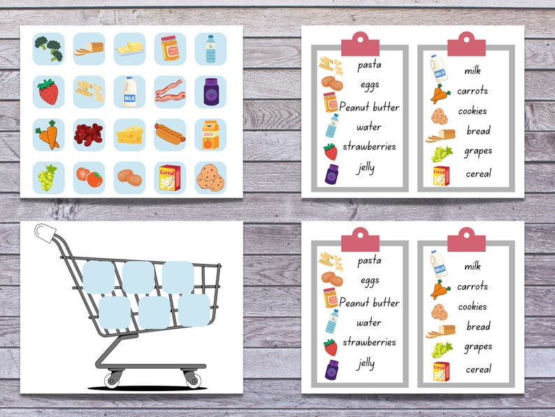 Shopping List Grocery Game| Grocery Store Pretend Play| Homeschool ...