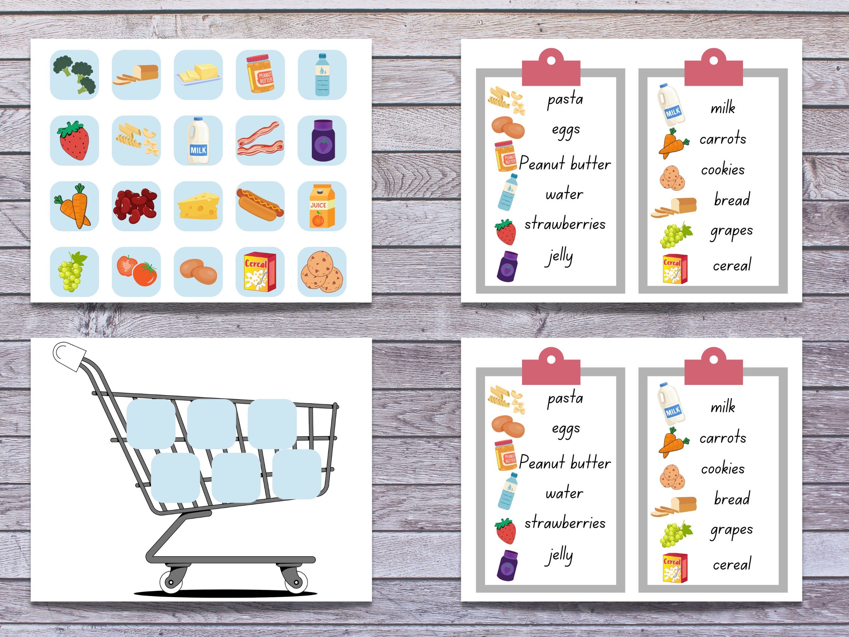 Shopping List Grocery Game| Grocery Store Pretend Play| Homeschool ...