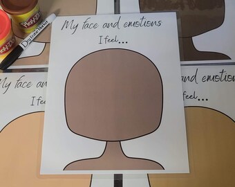 Face Playdough Mats - Etsy