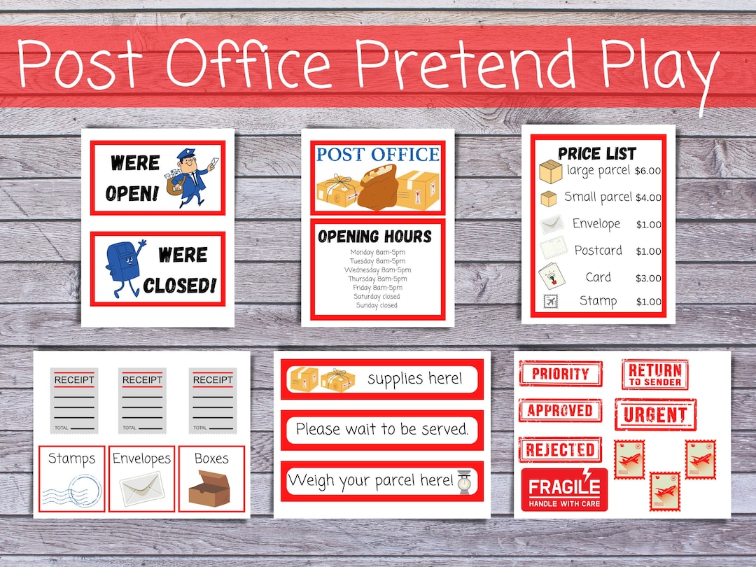 Post Office Dramatic Play, Pretend Play, Classroom Dramatic Play, Home ...