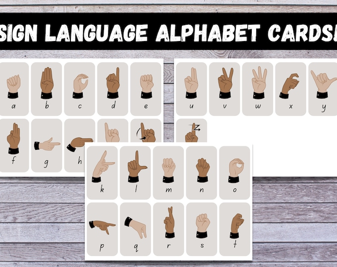 Basic Sign Language Digital Pack 16 Sign Language Cards Asl Etsy Canada