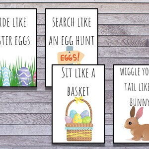 Easter Movement Cards, Movement Activity, Movement Cubes, Action Cards ...
