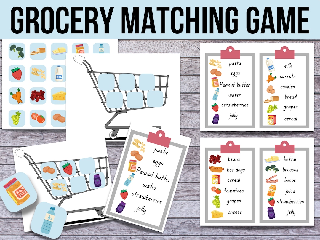 Shopping List Grocery Game| Grocery Store Pretend Play| Homeschool ...