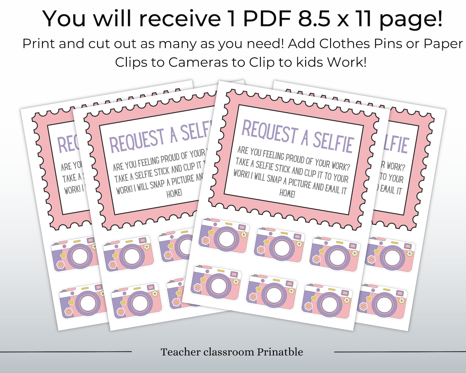 Teacher Request A Selfie Printable: Classroom Decor (digital Download ...