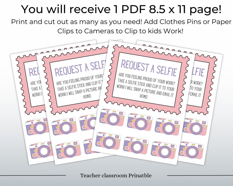 Teacher Request A Selfie Printable: Classroom Decor (digital Download ...