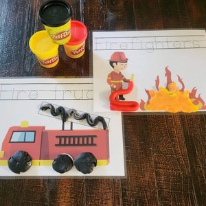 Community Helpers Play Dough Mats, Preschool Activities, Fine Motor ...