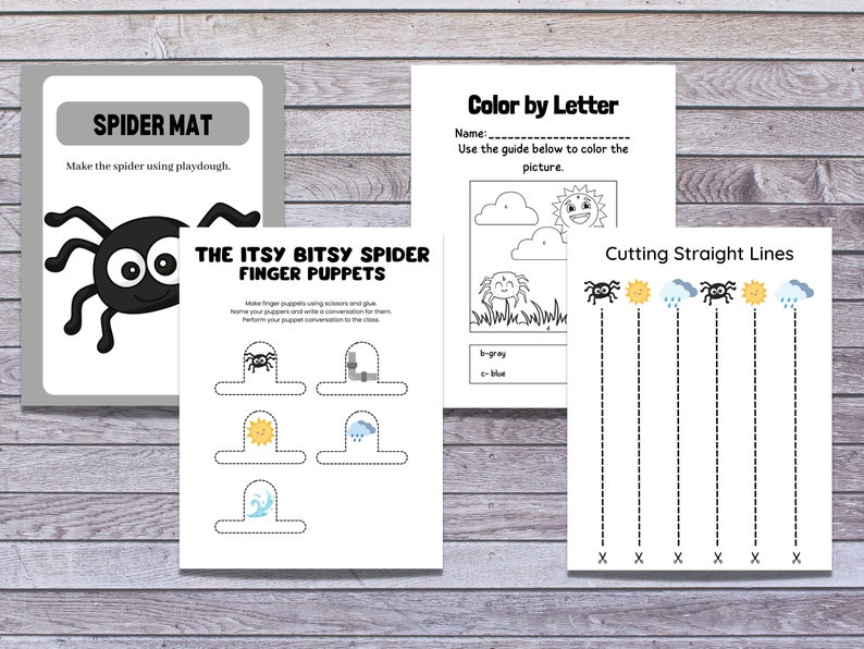 Spider Themed Preschool Bundle, Printable Activity, Preschool Printable ...