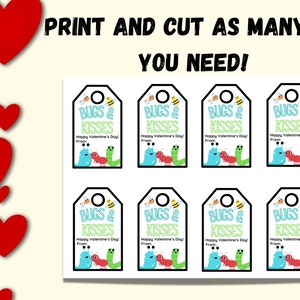 Bug Valentines Day Cards: Printable Classroom Valentines (PDF) - Etsy