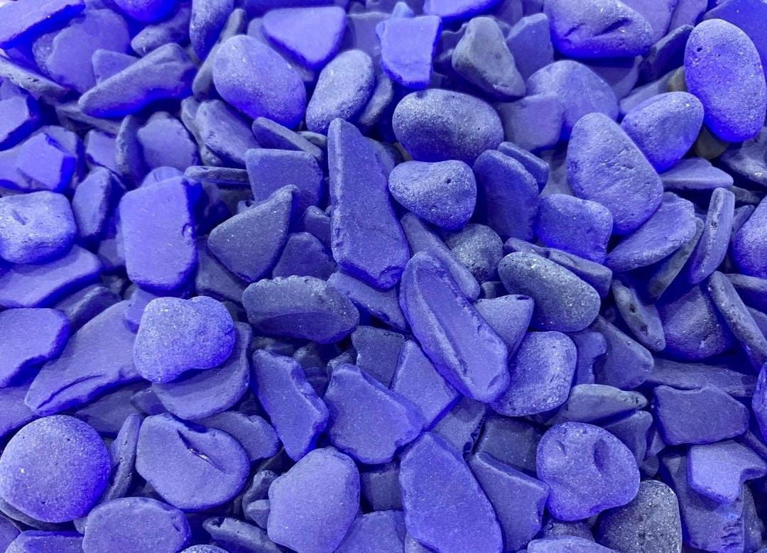 Cobalt Blue Beach Glass- Authentic Lake Erie Beach Glass (1 Cm, 15 ...