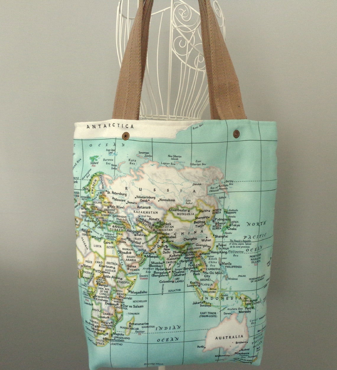 World Map Tote Bag World Map Printed Tote Bag Travel Theme - Etsy