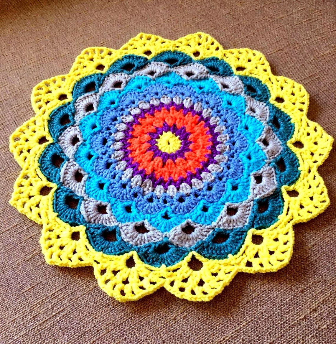 Crochet Pattern Mandala Pattern, Flower Mandala Pattern, Crochet ...