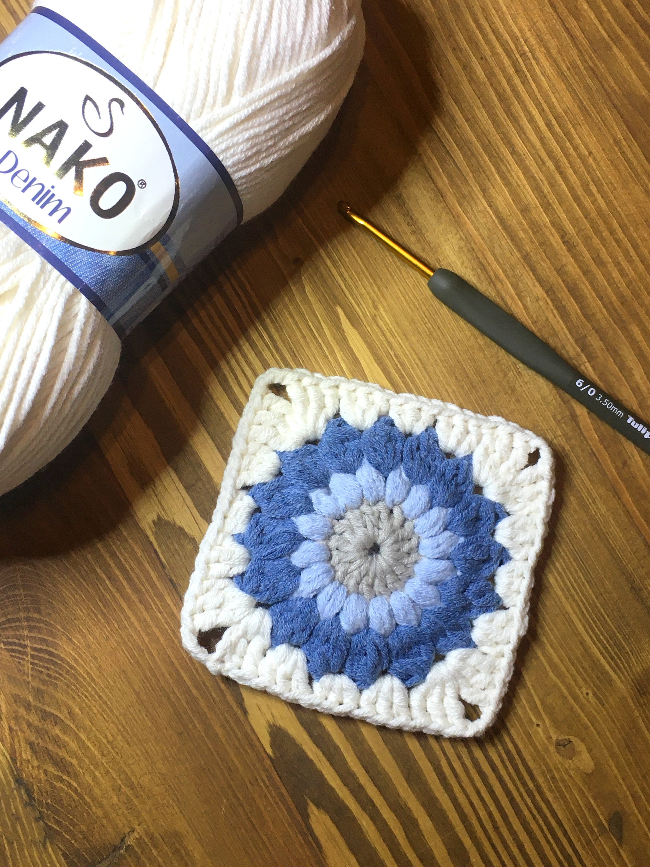Granny Square Pattern - Sunburst Granny Square Pattern - CROCHET ...
