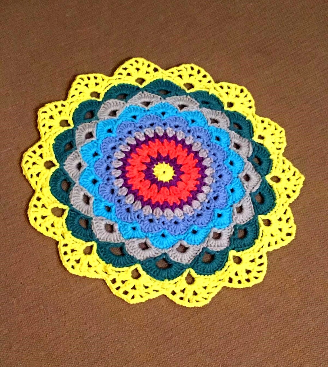Crochet Pattern Mandala Pattern, Flower Mandala Pattern, Crochet ...