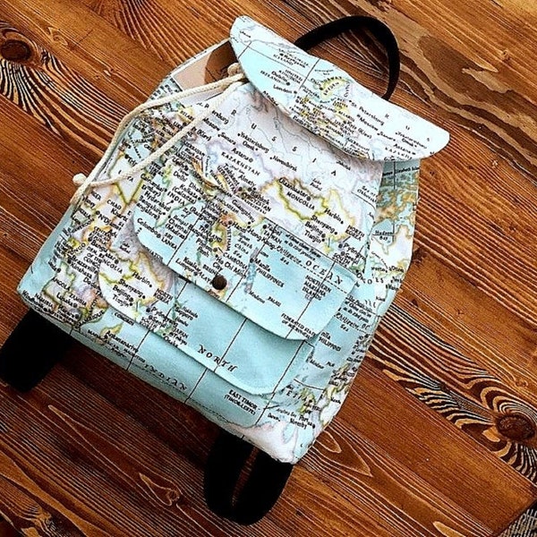 Map Backpack - Etsy