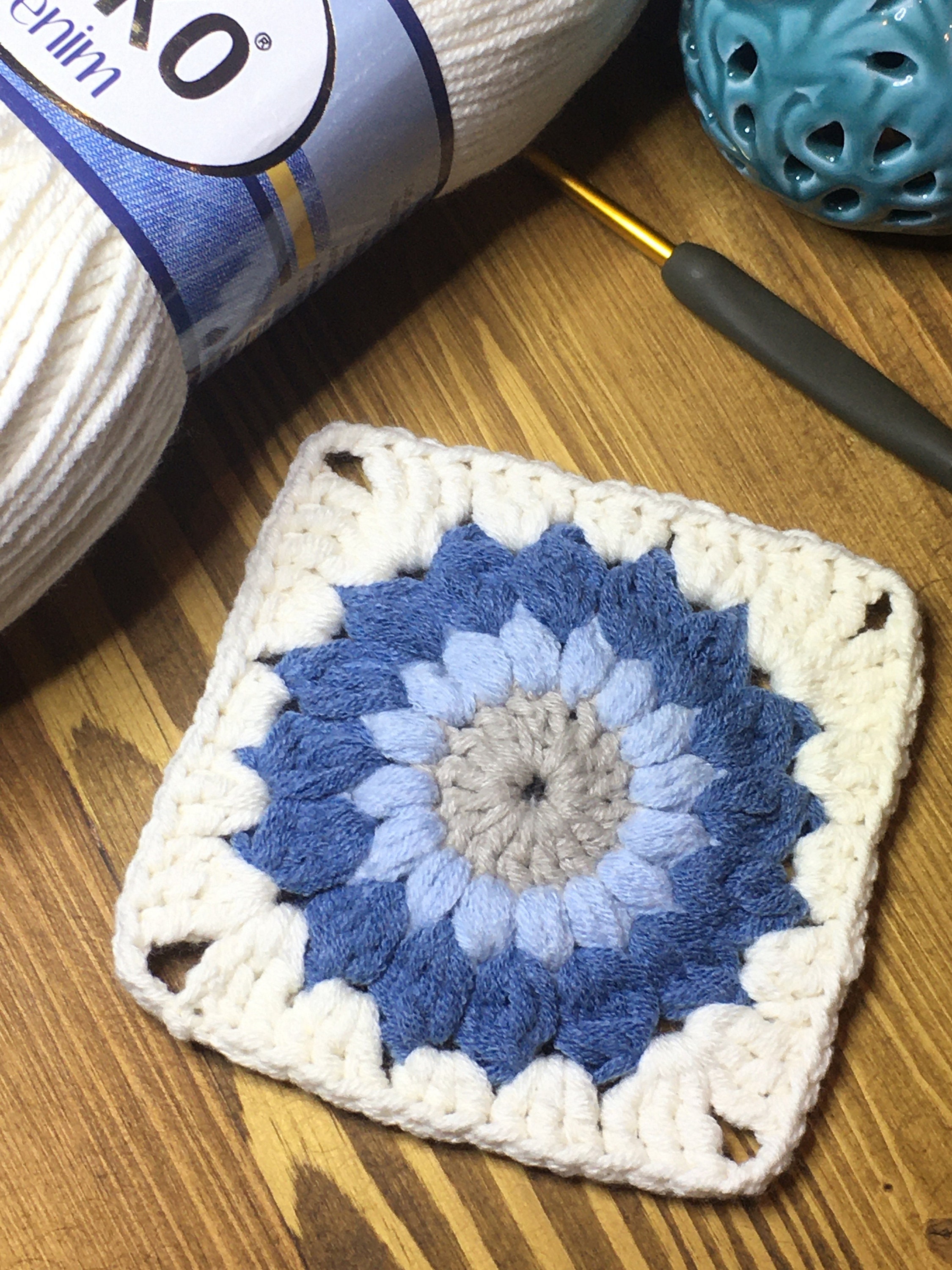 Granny Square Pattern - Sunburst Granny Square Pattern - CROCHET ...