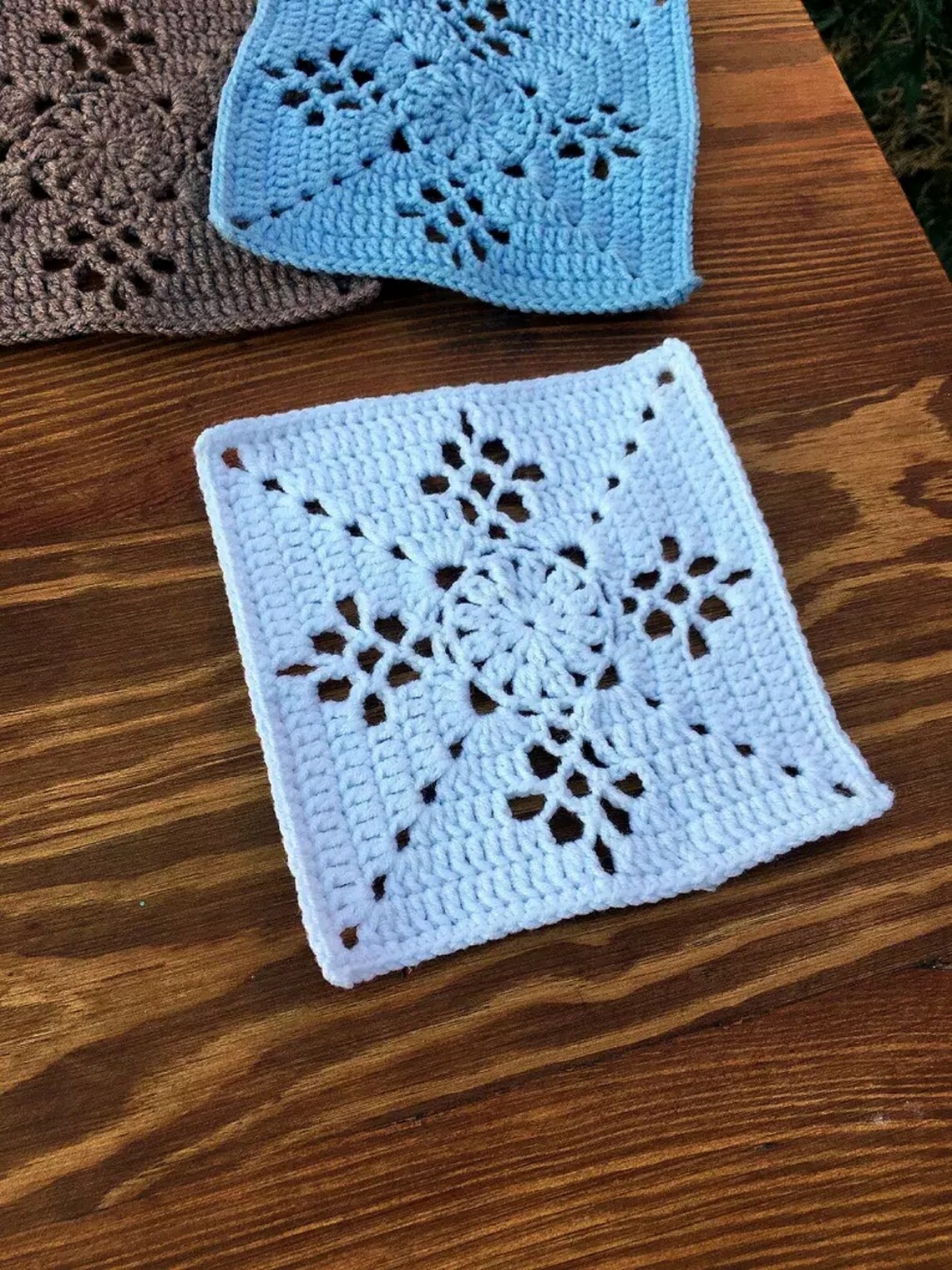VINTAGE Granny Square Pattern Victorian Lattice Square - Etsy
