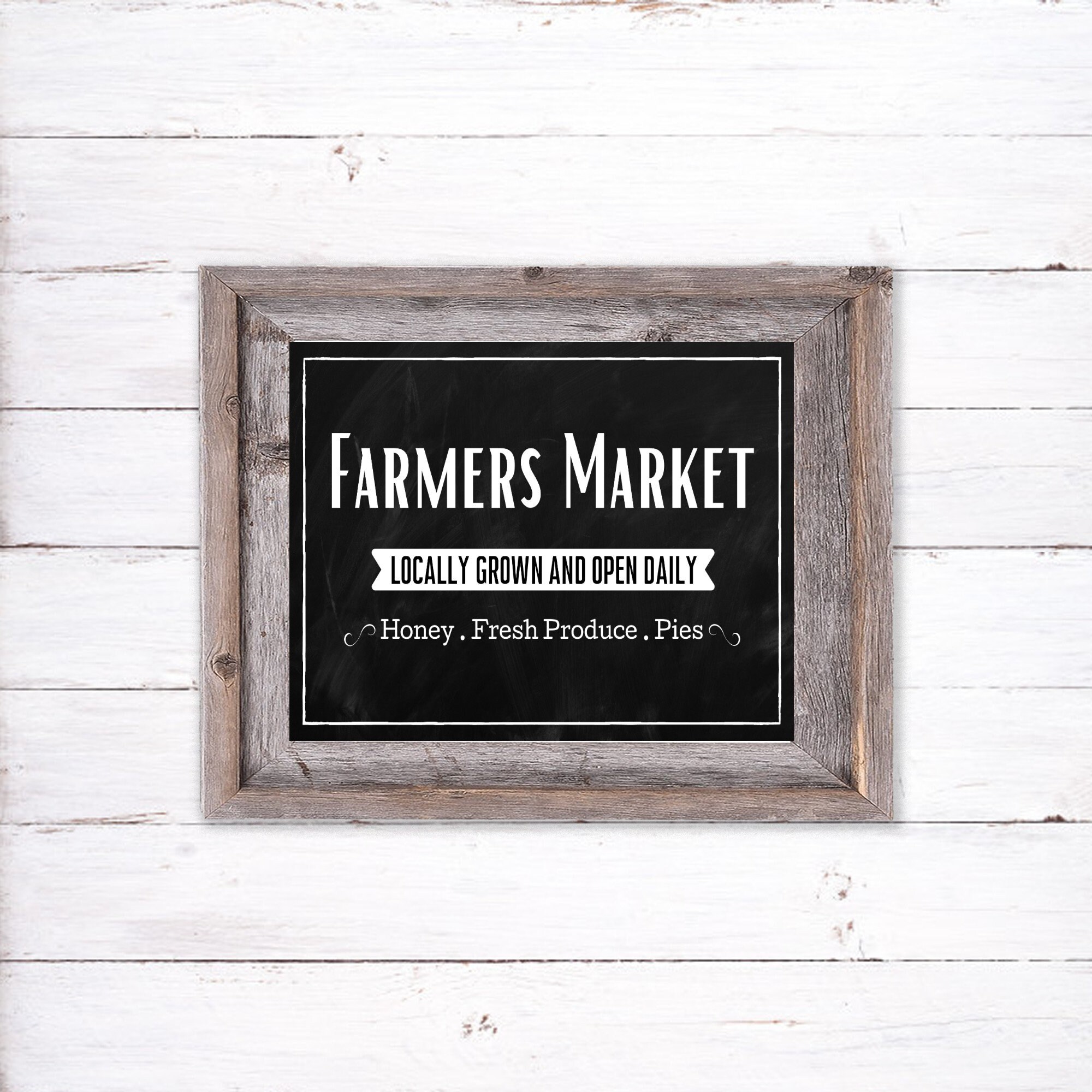 Farmers Market Printable Sign, 20x10, 24x16, A4, Svg, Kitchen Printable ...