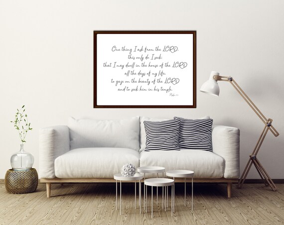 One Thing I Ask of the LORD Printable Bible Verse | Etsy