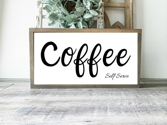 Printable Coffee Sign 20x10 simple coffee sign minimalistic | Etsy