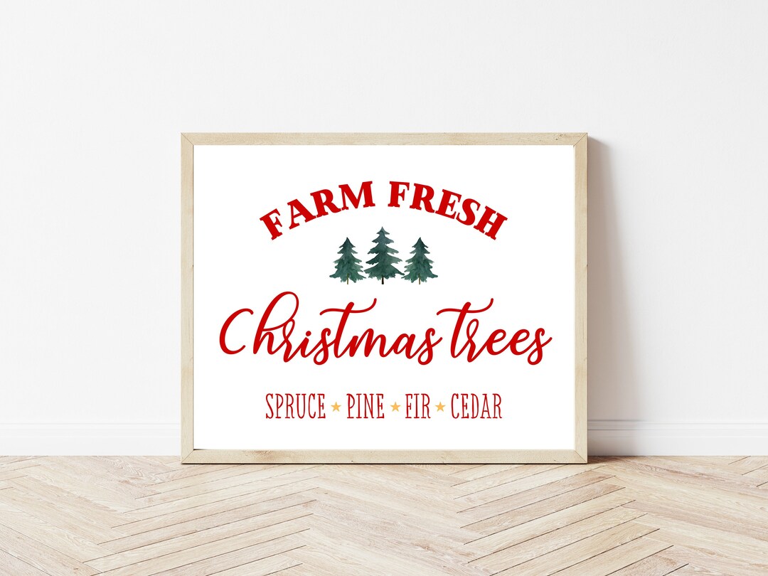 Christmas Tree Farm Printable Sign, Available in Many Sizes, Christmas ...