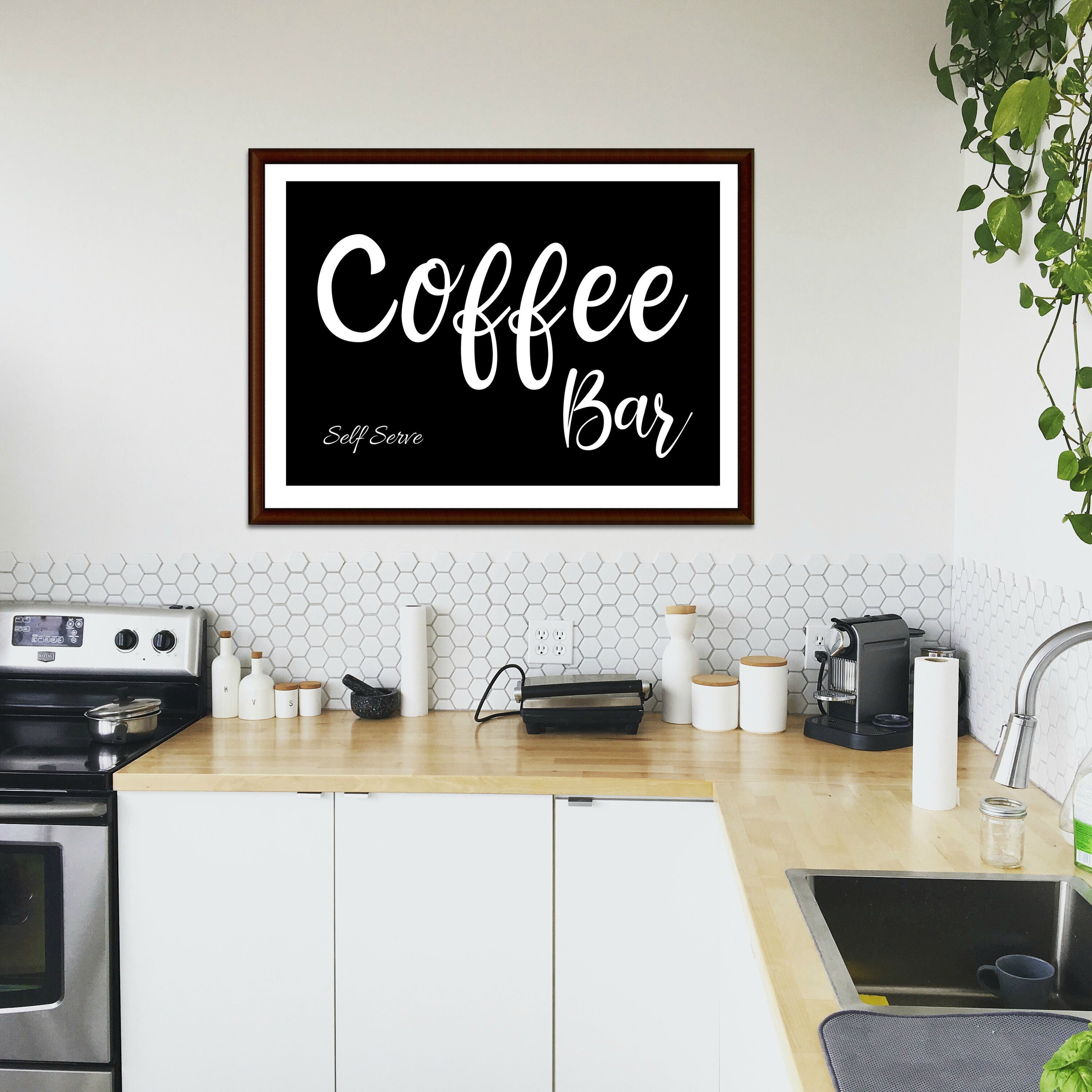 Printable Coffee Bar, Coffee Sign, Printable Sign, Kitchen Decoration ...