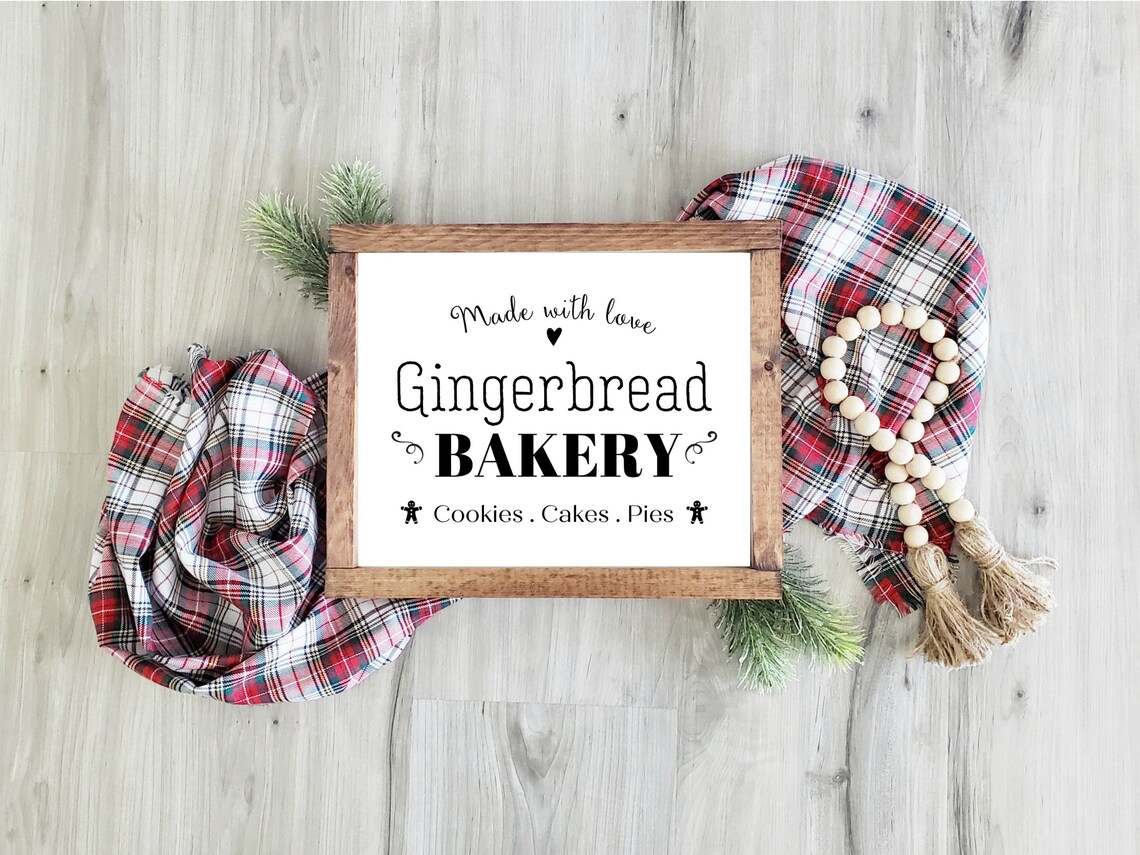 Fun Printable Gingerbread Bakery Sign Cute Christmas decor - Etsy Italia