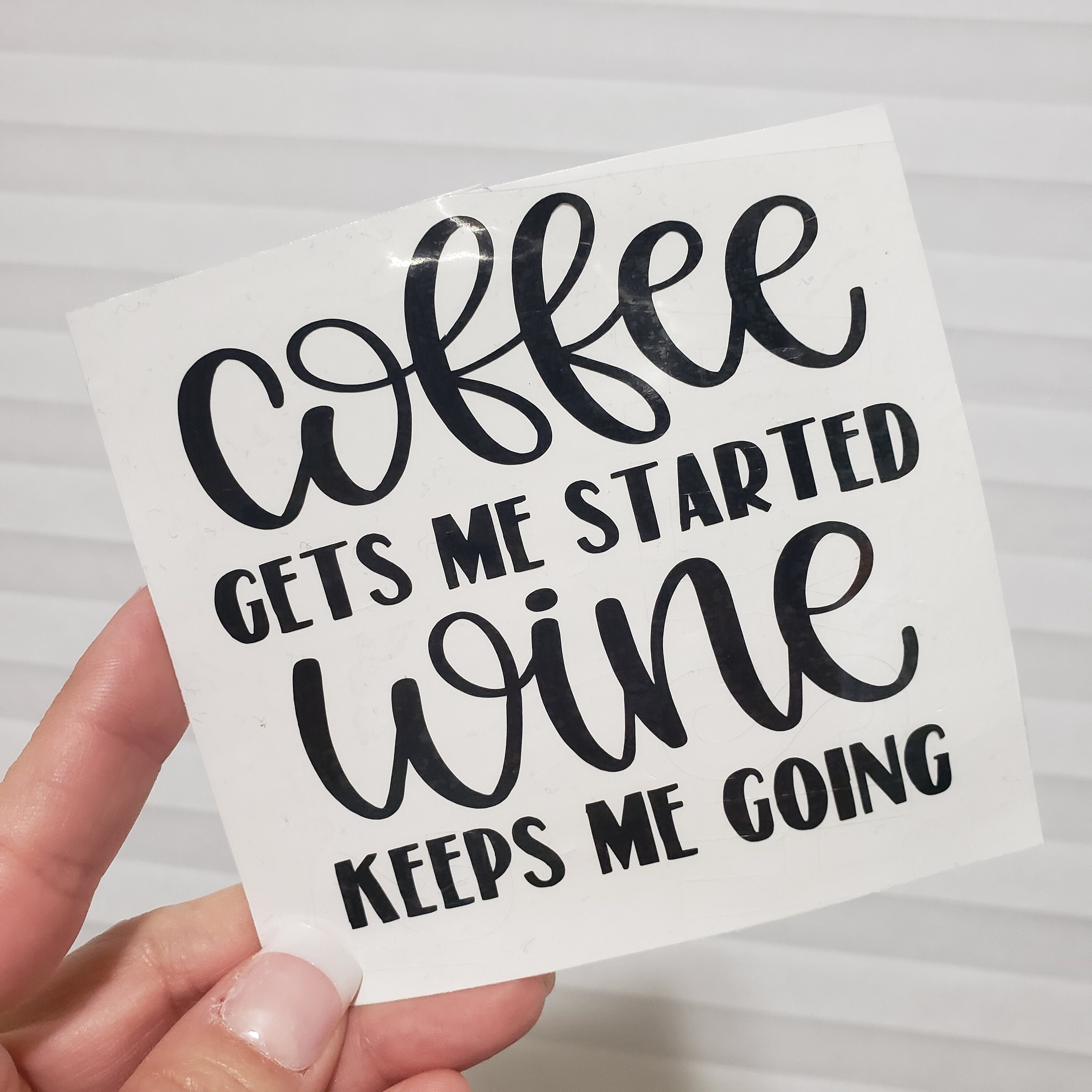 Vinyl Sticker Coffee, Vinyl Decor, Water Bottle Stickers, Box Stickers ...